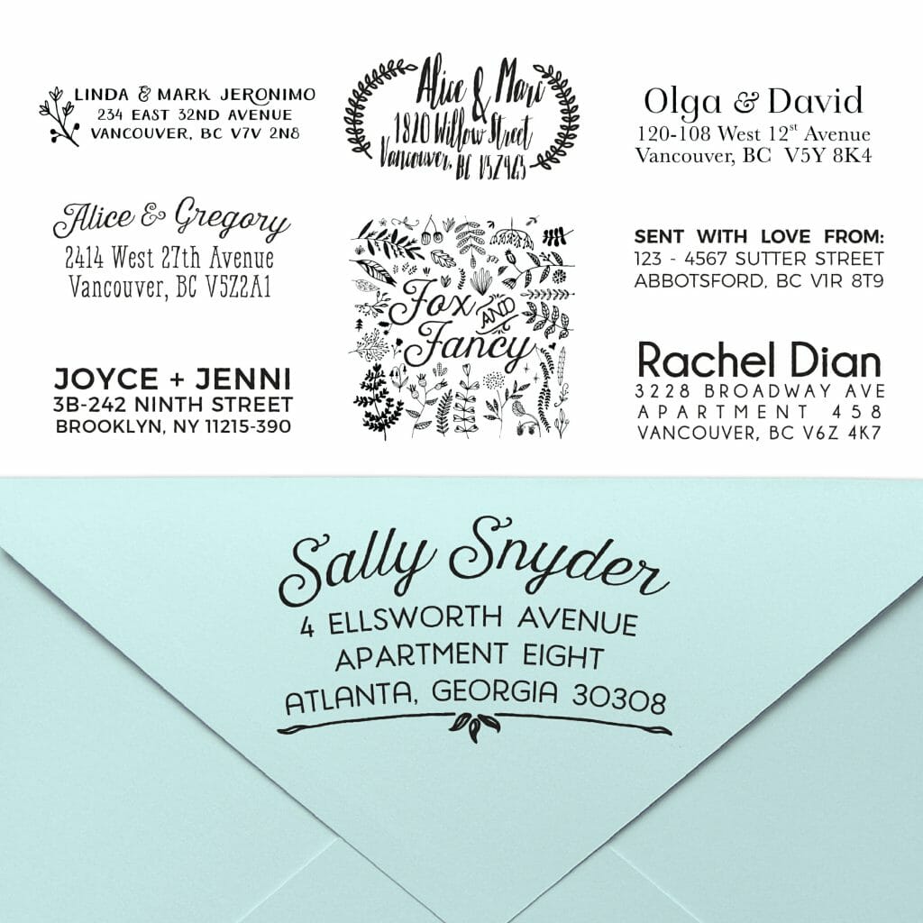 Custom Address Stamp Design • Fox & Fancy
